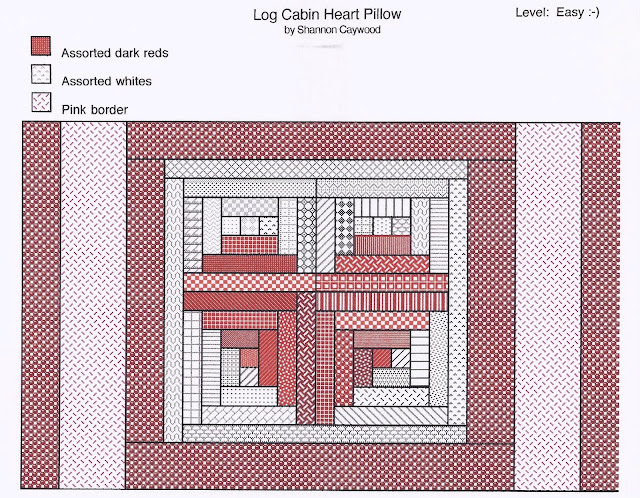 Favorite Quilting Tips and Recipes!: Log Cabin Heart Quilt Pattern