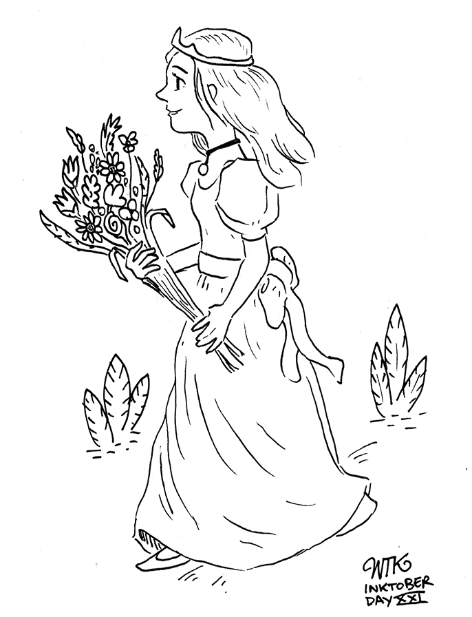 Drawing the Sword: Inktober Day 21: Princess Penelope Flowerwood