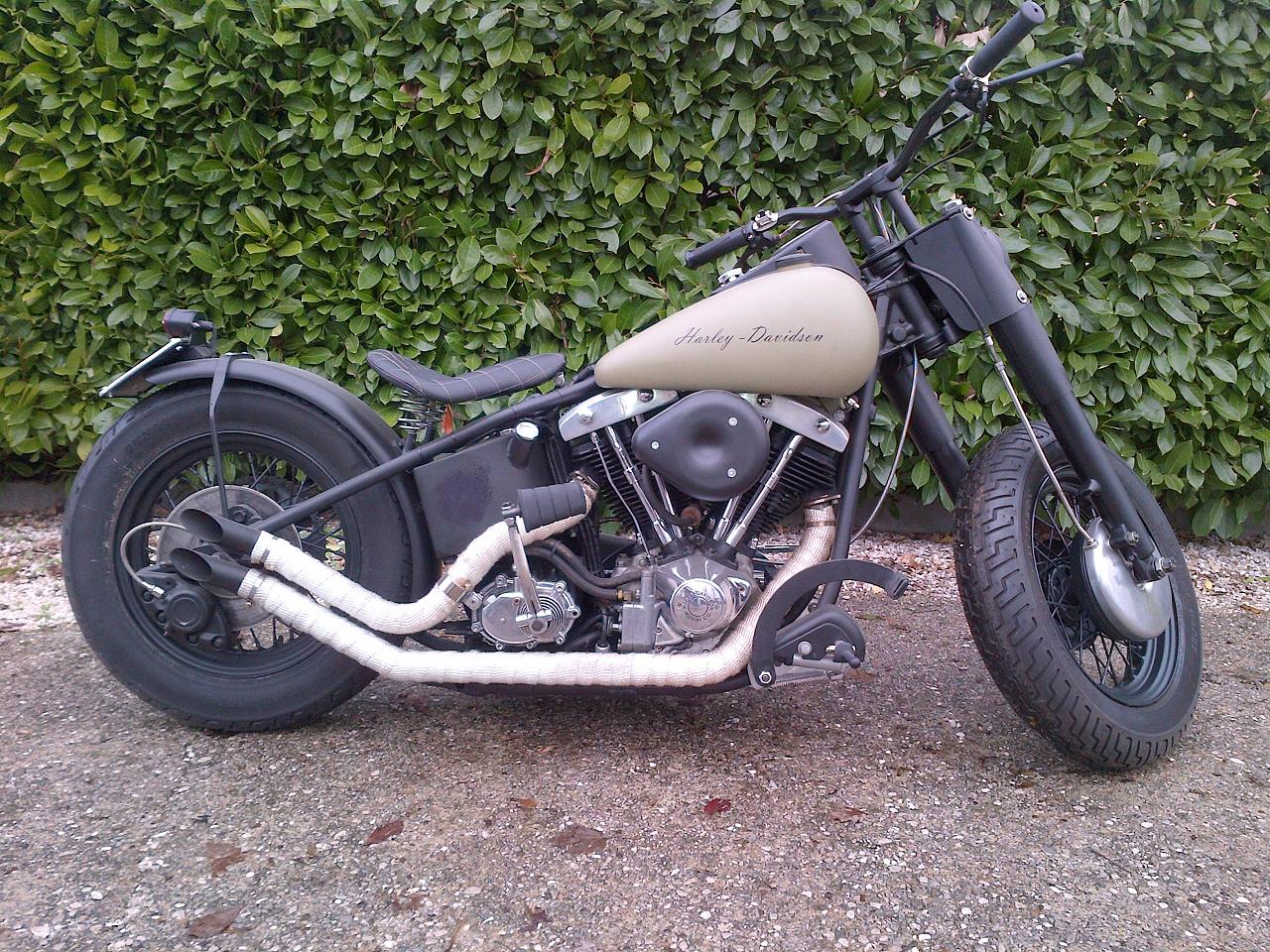 GalluzHead...... Be a Man ride a Pan : H-D Shovelhead FLH Bobber for sale