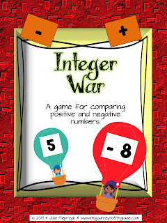 Common Core Activities: Comparing and Ordering Integers