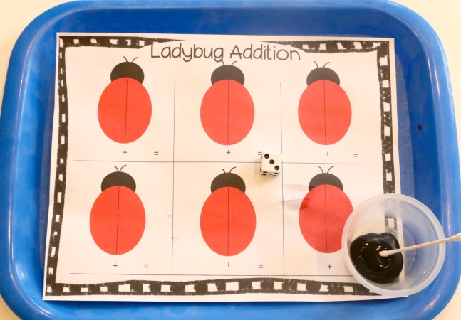 Ladybug Addition Template