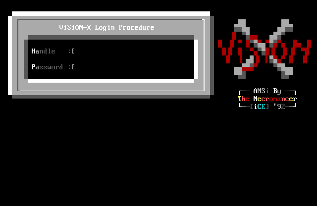 Login Procedure (ansi art)