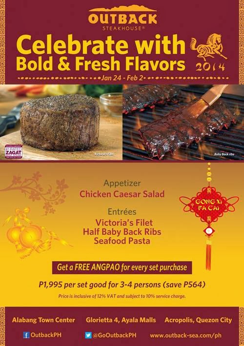 ERICJAZ FOODIES: OUTBACK STEAKHOUSE FOR CHINESE NEW YEAR