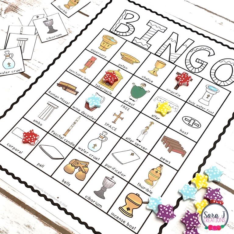 Learning the Items from the Catholic Mass | Sara J Creations