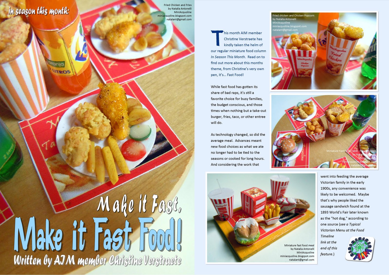 Artisans in Miniature: Make it fast, make it fast food..!