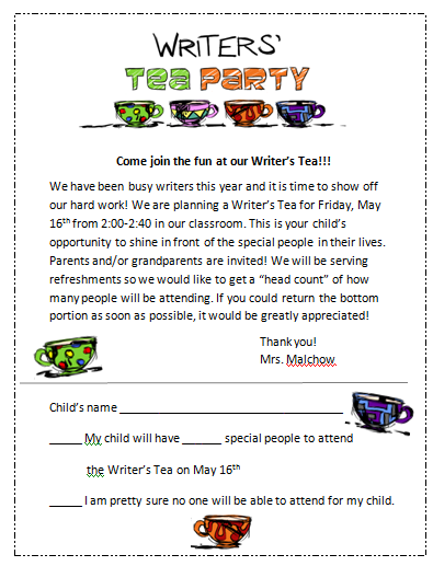 Digital Meanderings: Writer's Tea