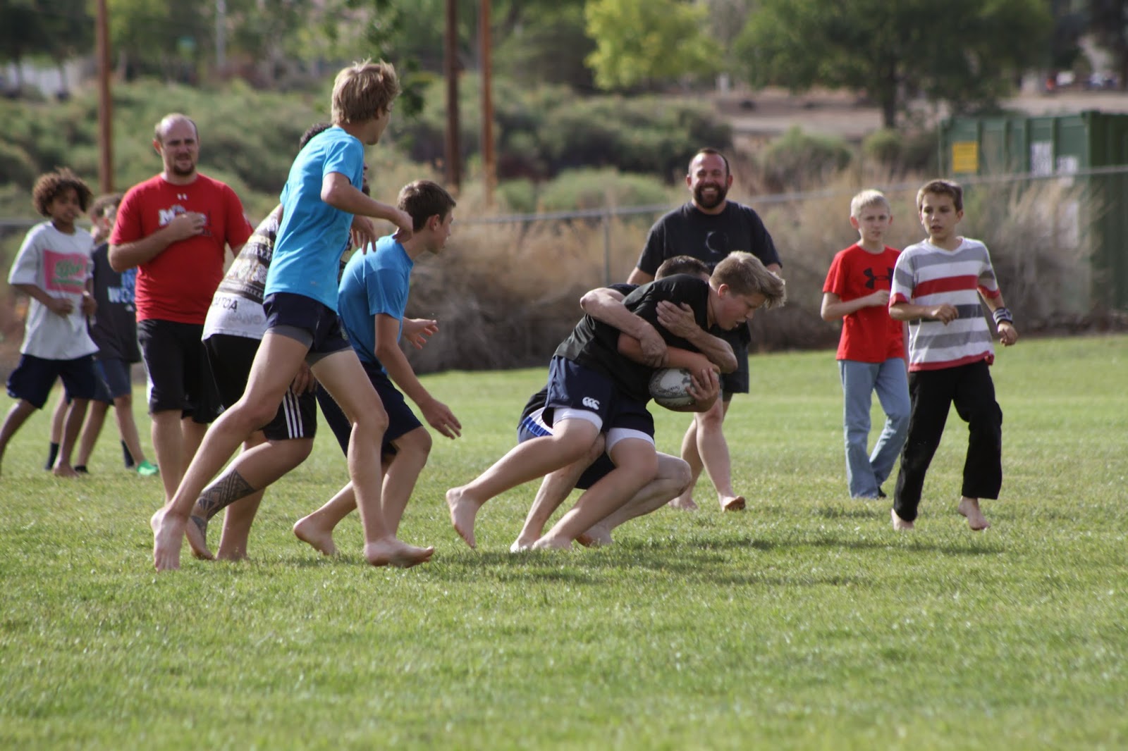 Snapshots of Snow Canyon Rugby: Barefoot Game