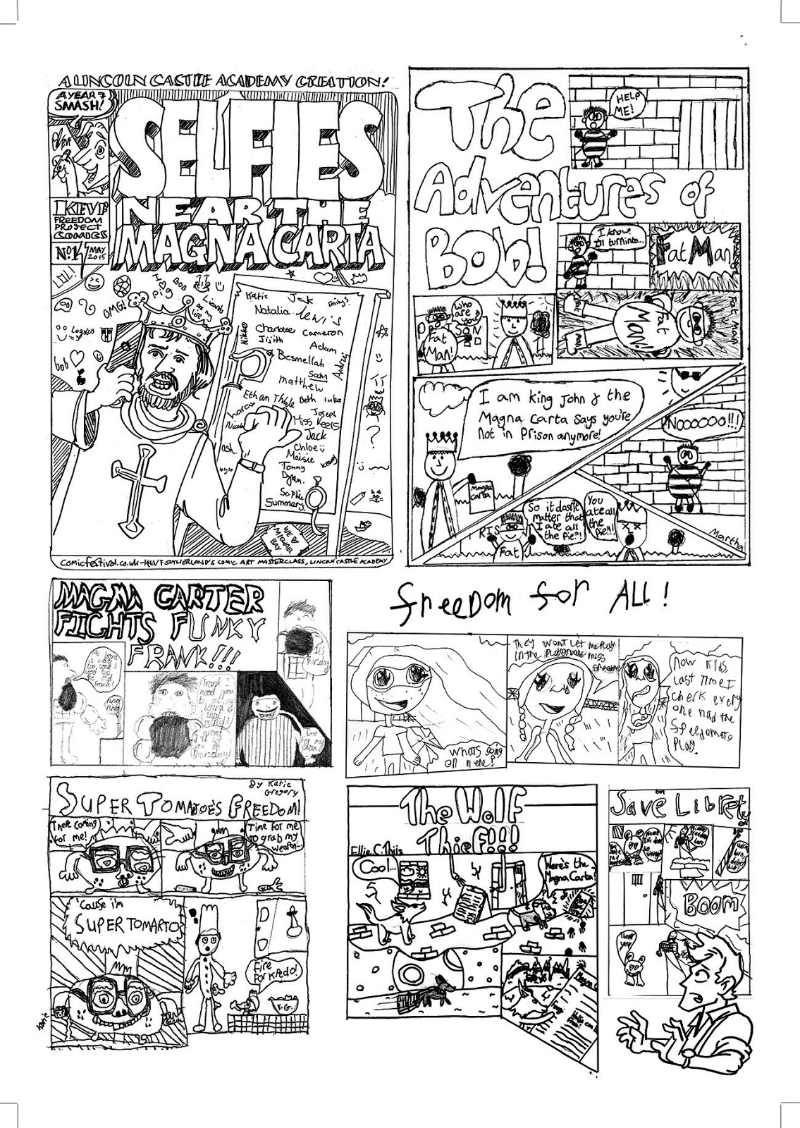 Kev F comic art: Magna Carta - work in progress