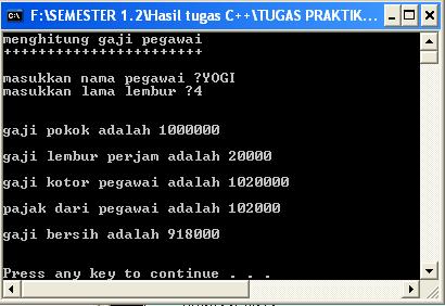 CRISTAL PROGRAMMING WORLD: CONTOH PROGRAM MENGHITUNG GAJI PEGAWAI DALAM ...