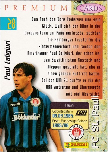 Football Cartophilic Info Exchange: Panini (Germany) - Premium Cards 95 ...