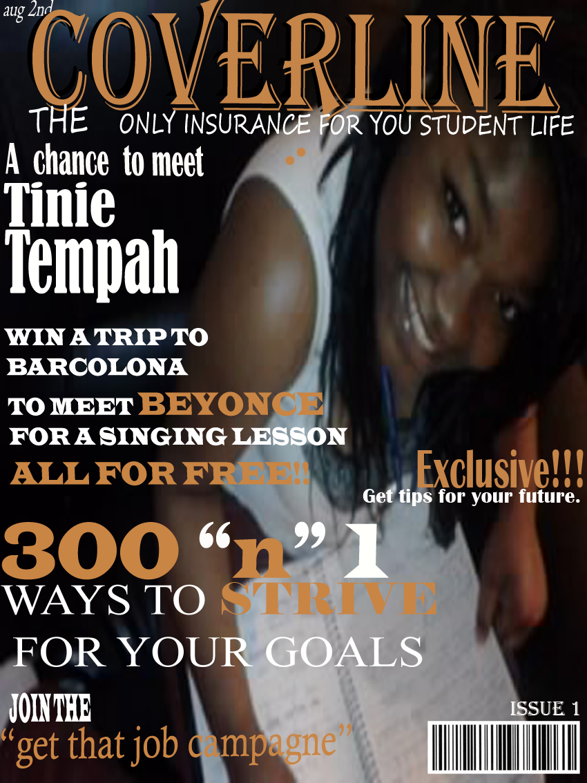 Coverline: evaluation of my student magazine.