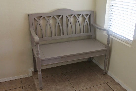 Gray Entry Bench - Away She Went