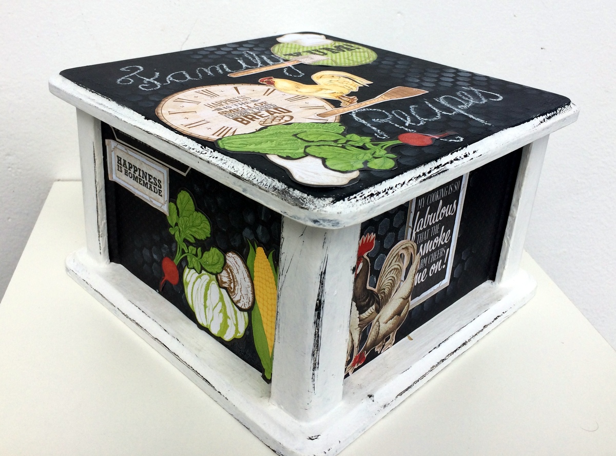 The BoBunny Blog: Altered 3D Recipe Box featuring Family Recipes- with ...