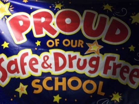 GCASA Cares: Drug free school banner