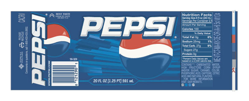 Pepsi Can Label