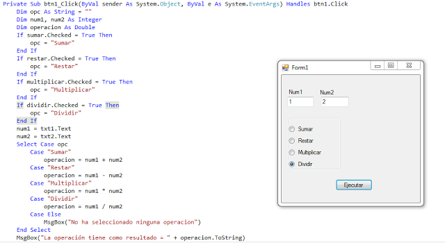 desarrolla software utilizando programacion orientada a objetos 3A- LDRB: EJERCICIOS VISUAL BASIC