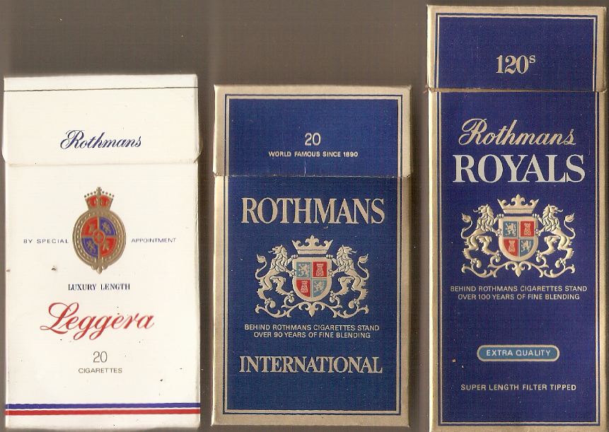 Συλλογή από πακέτα τσιγάρων: Rothmans