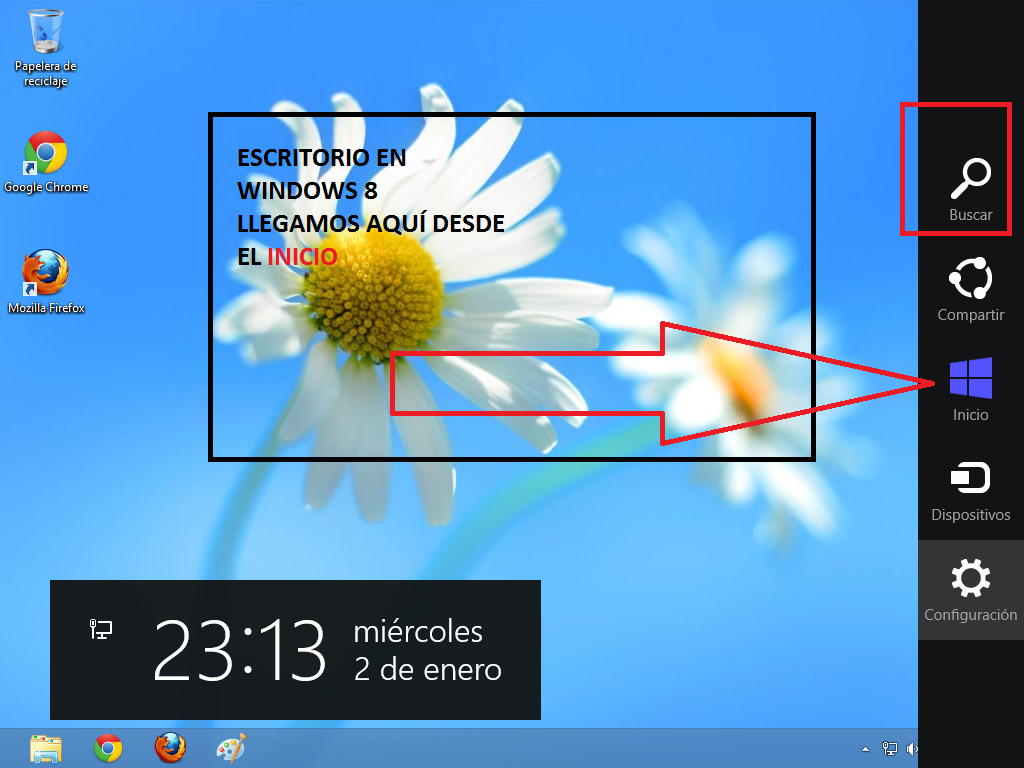 Dónde está el BOTON INICIO EN WINDOWS 8 y 8.1