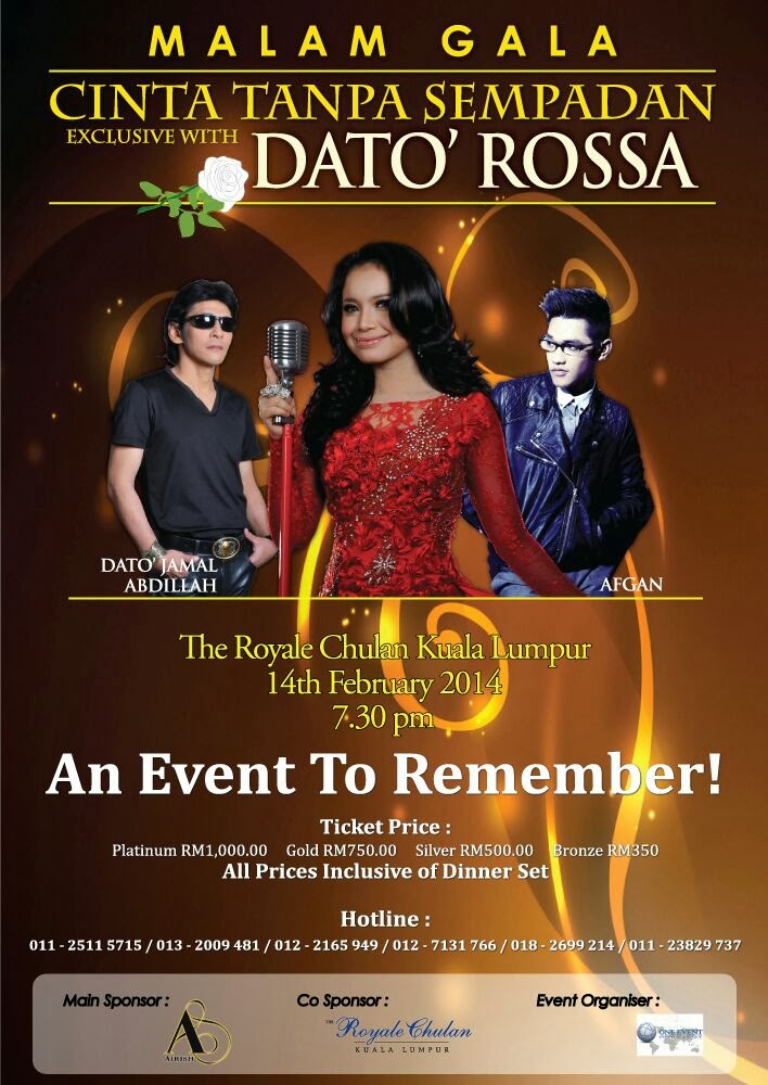 MALAM GALA CAHAYA CINTA TANPA SEMPADAN EKSKLUSIF BERSAMA DATO ROSSA