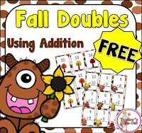 Free Fall Double Addition Cards | Teacher's Take-Out