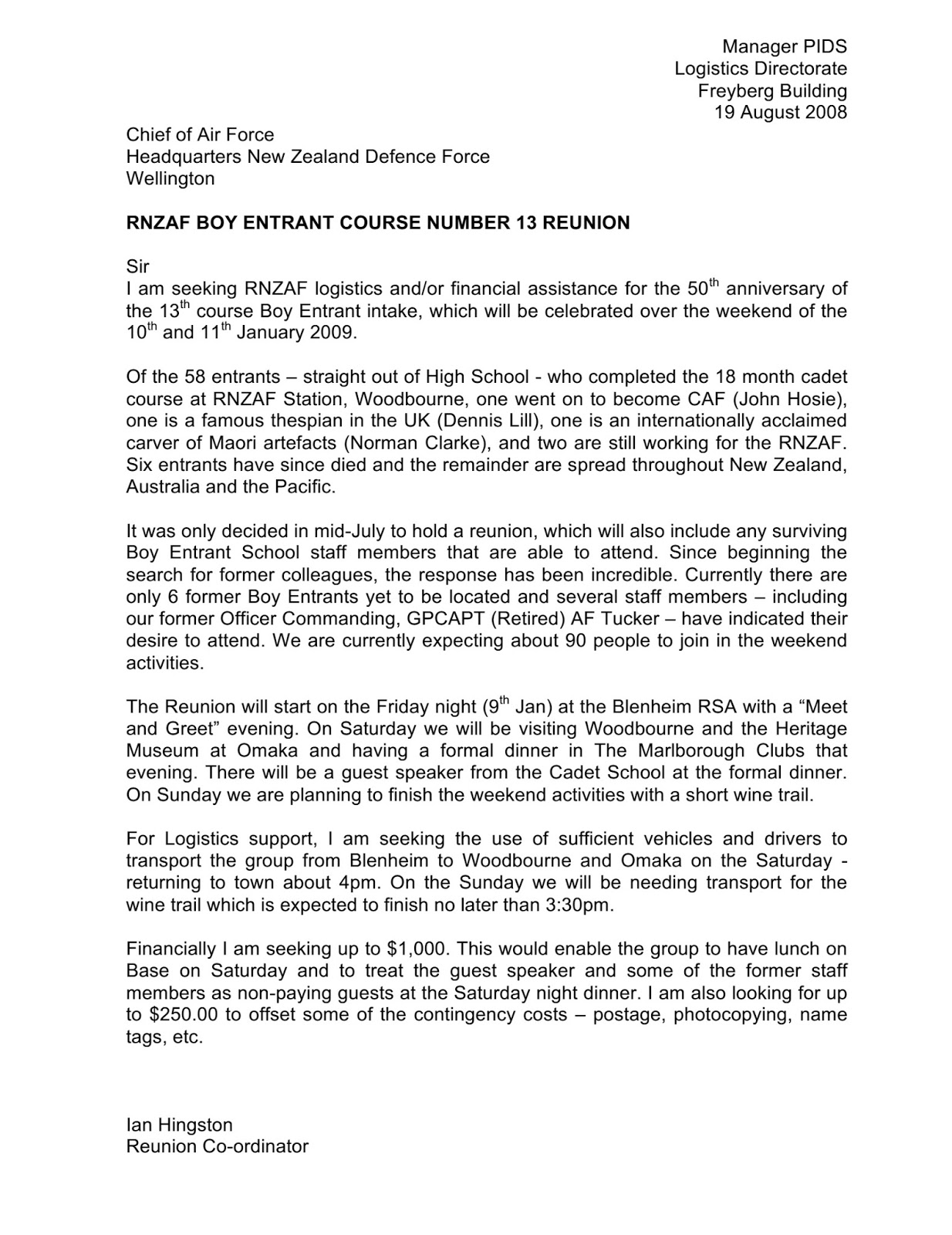 RNZAF 13th Boy Entrant Course 1959: 50th REUNION 2009