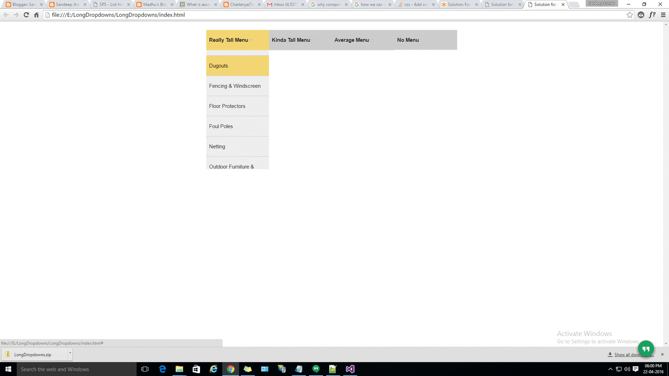 Solution For Very Long Dropdown Menus Complete Net Tutorial