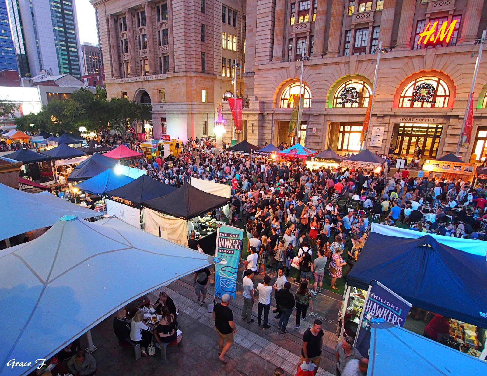 Perth Daily Photo : Twilight Hawkers Markets..