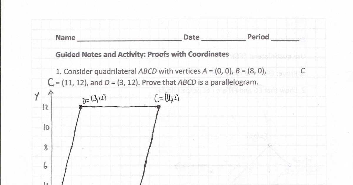 Geometry, Common Core Style: Lesson 11-1: Proofs with Coordinates (Day 111)