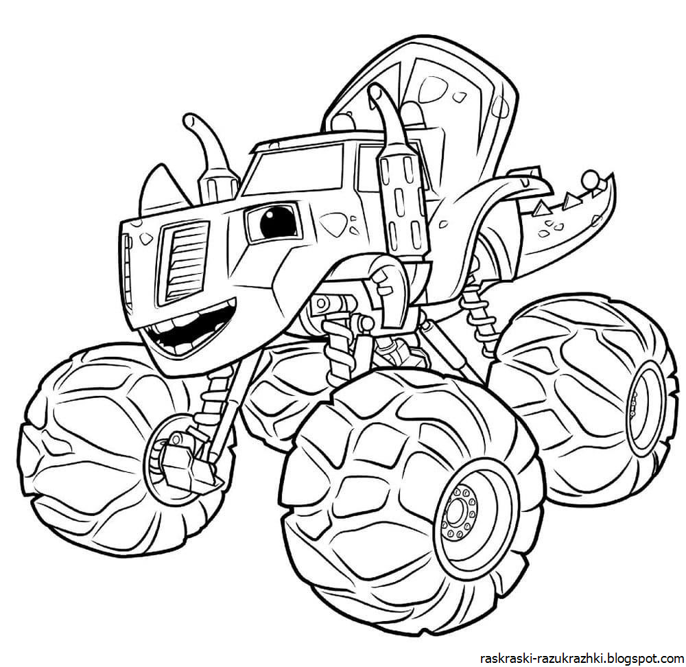 Раскраска Вспыш И Чудо Машинки