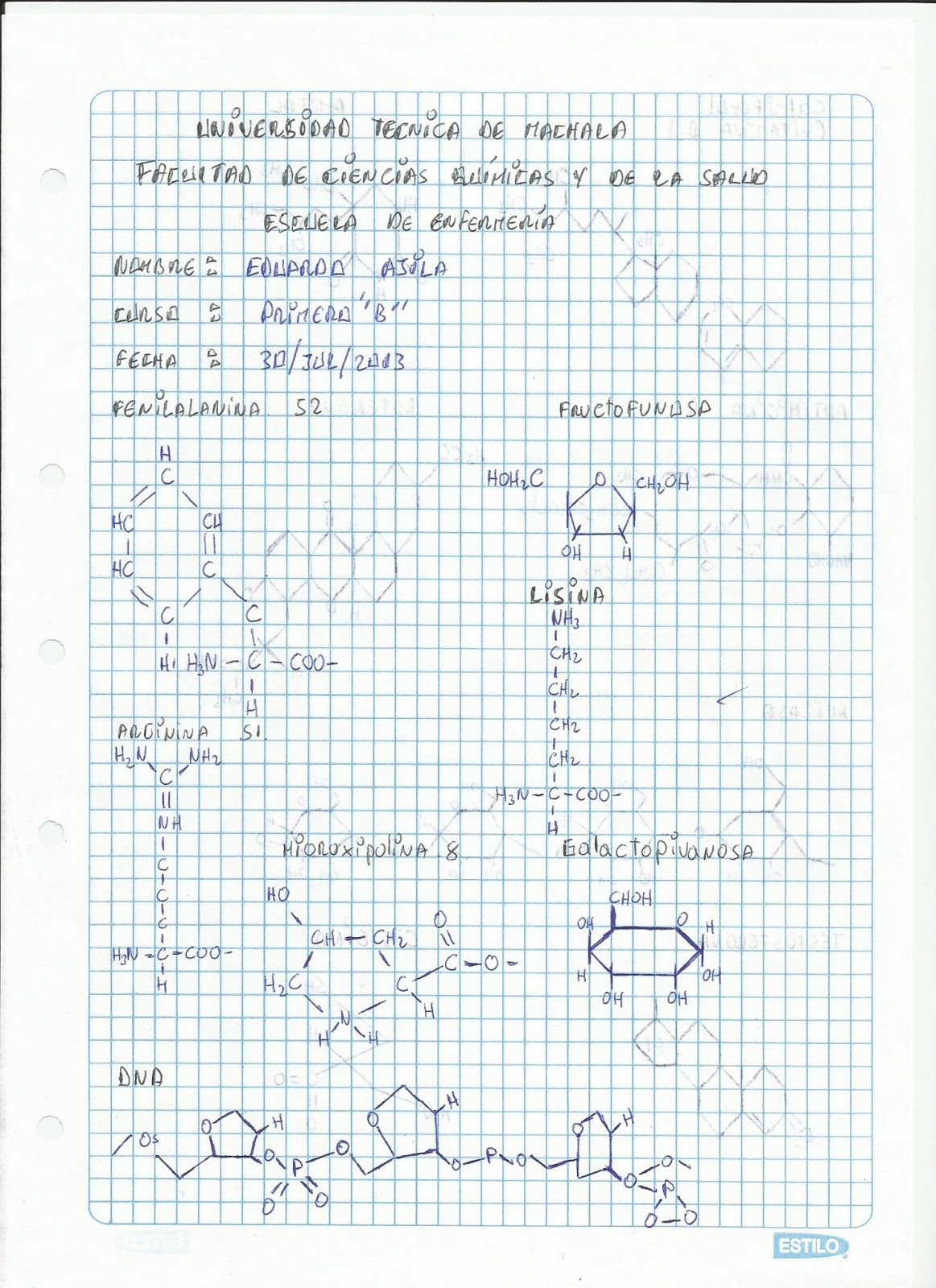 CATEDRA DE BIOQUIMICA: FORMULAS DE BIOQUÍMICAS