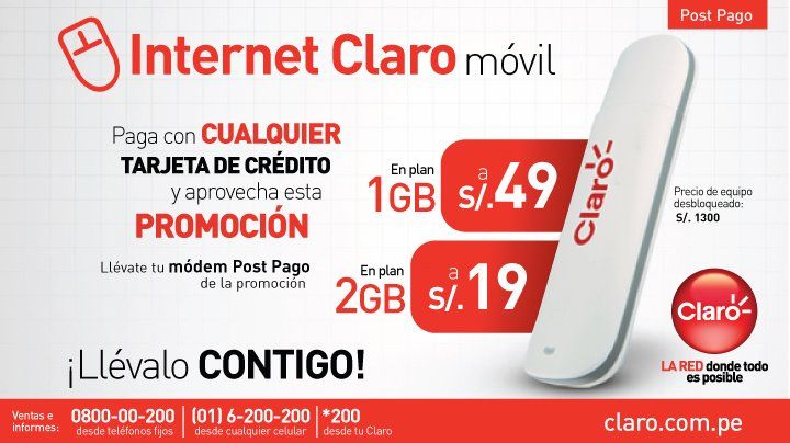 CLARO QUE TIENES MAS: Internet Claro movil