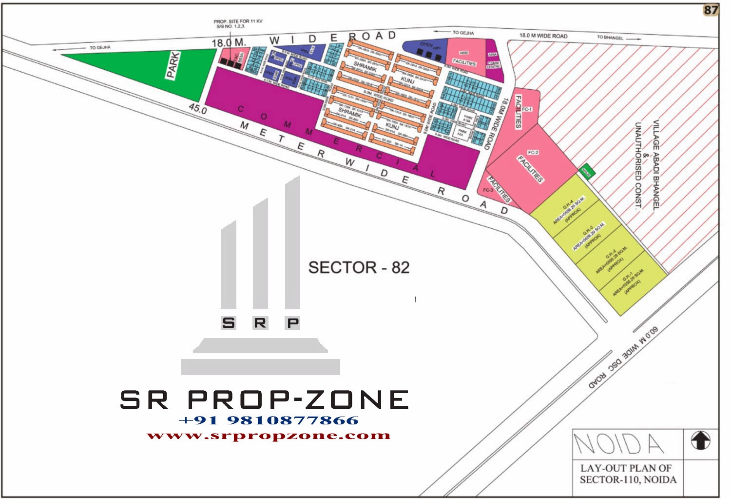 Layout Plan of Noida Sector-110 HD Map - Ecotech Industry [Industrial ...
