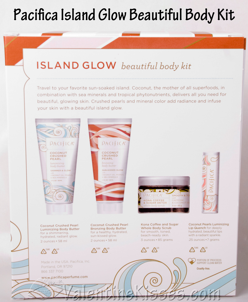Valentine Kisses: Pacifica Island Glow Beautiful Body Kit - swatches ...