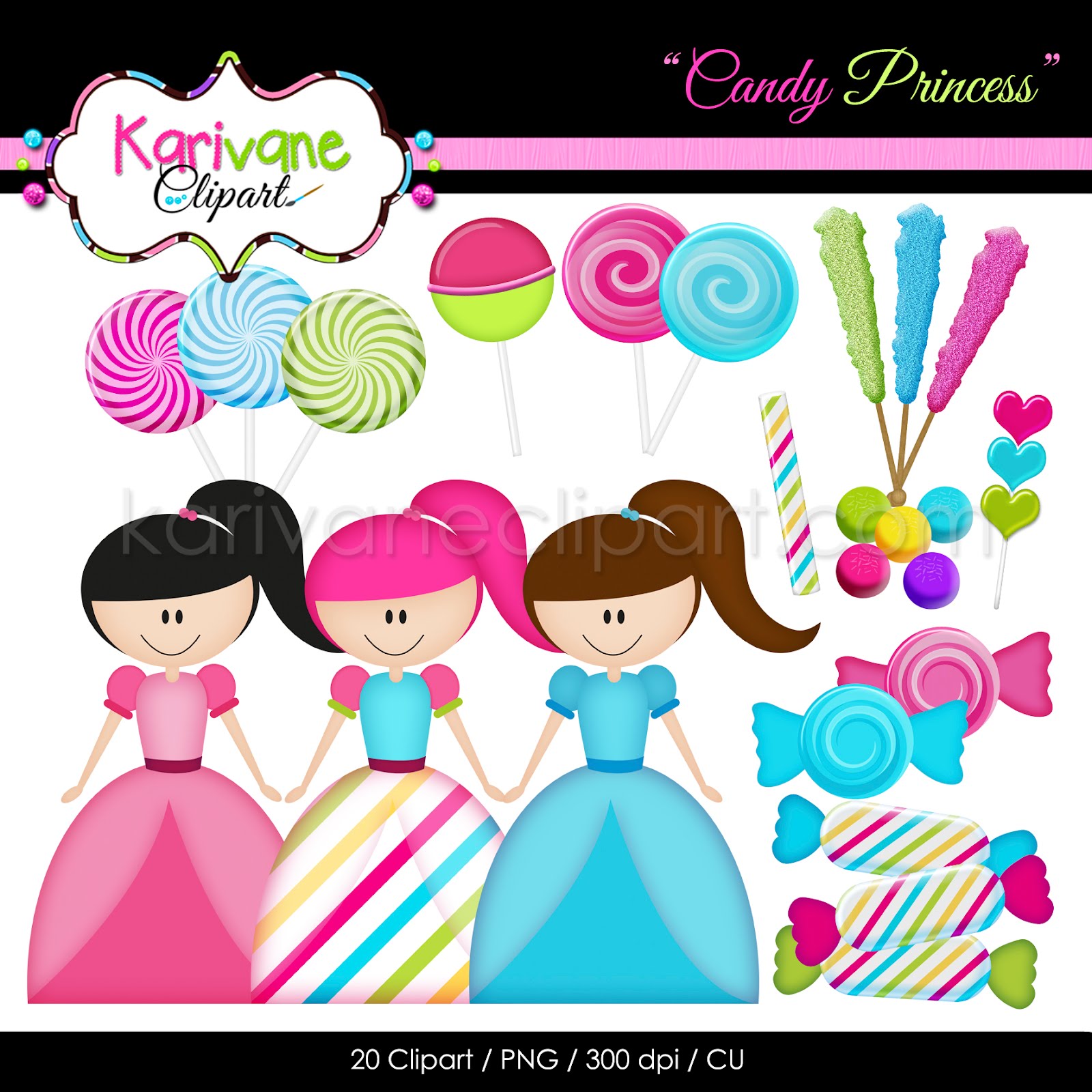 Karivane Clipart: Candy Princess