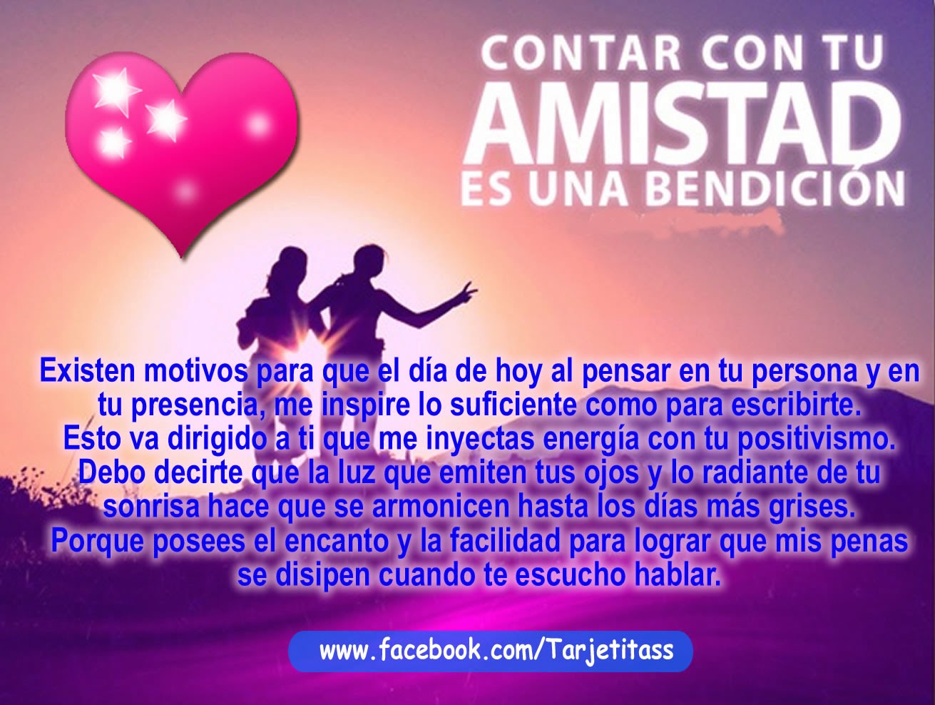 TARJETAS DE AMISTAD - A ti dedico el día de hoy mi agradecimiento ...