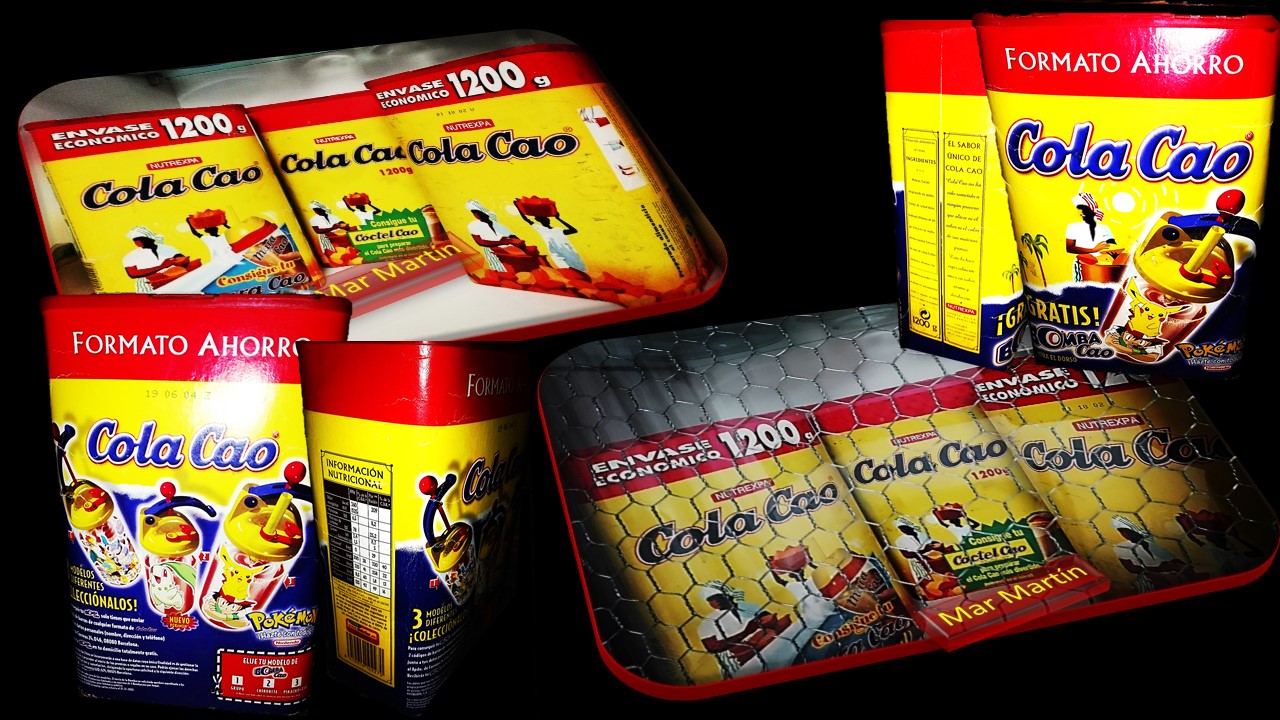Mis cosas de Cola Cao: Cajas de cartón 1200 gramos