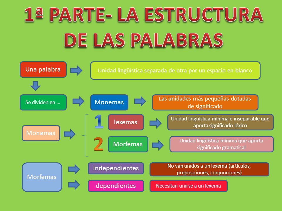 EL AULA HOBBIT: Esquemas estructura de las palabras