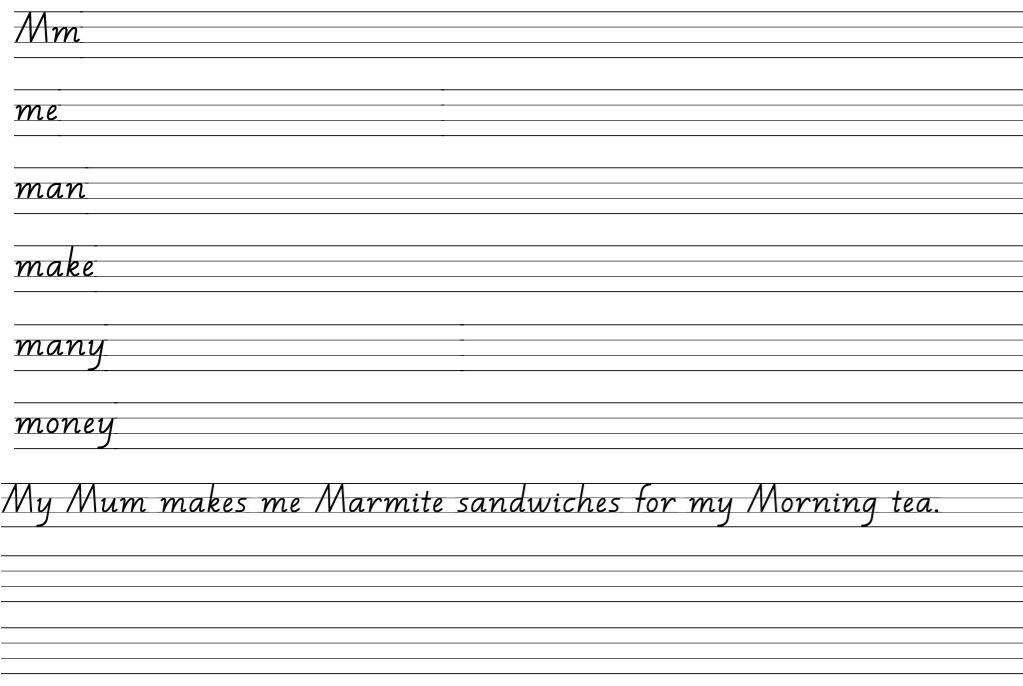 Room 7 - Lawrence Area School: Handwriting - pre-cursive