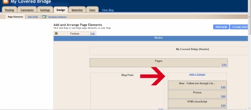 My Covered Bridge: How To Install A Blog Button