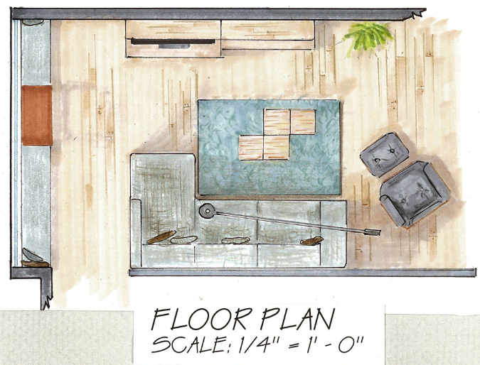 Living room plan layout and tips.