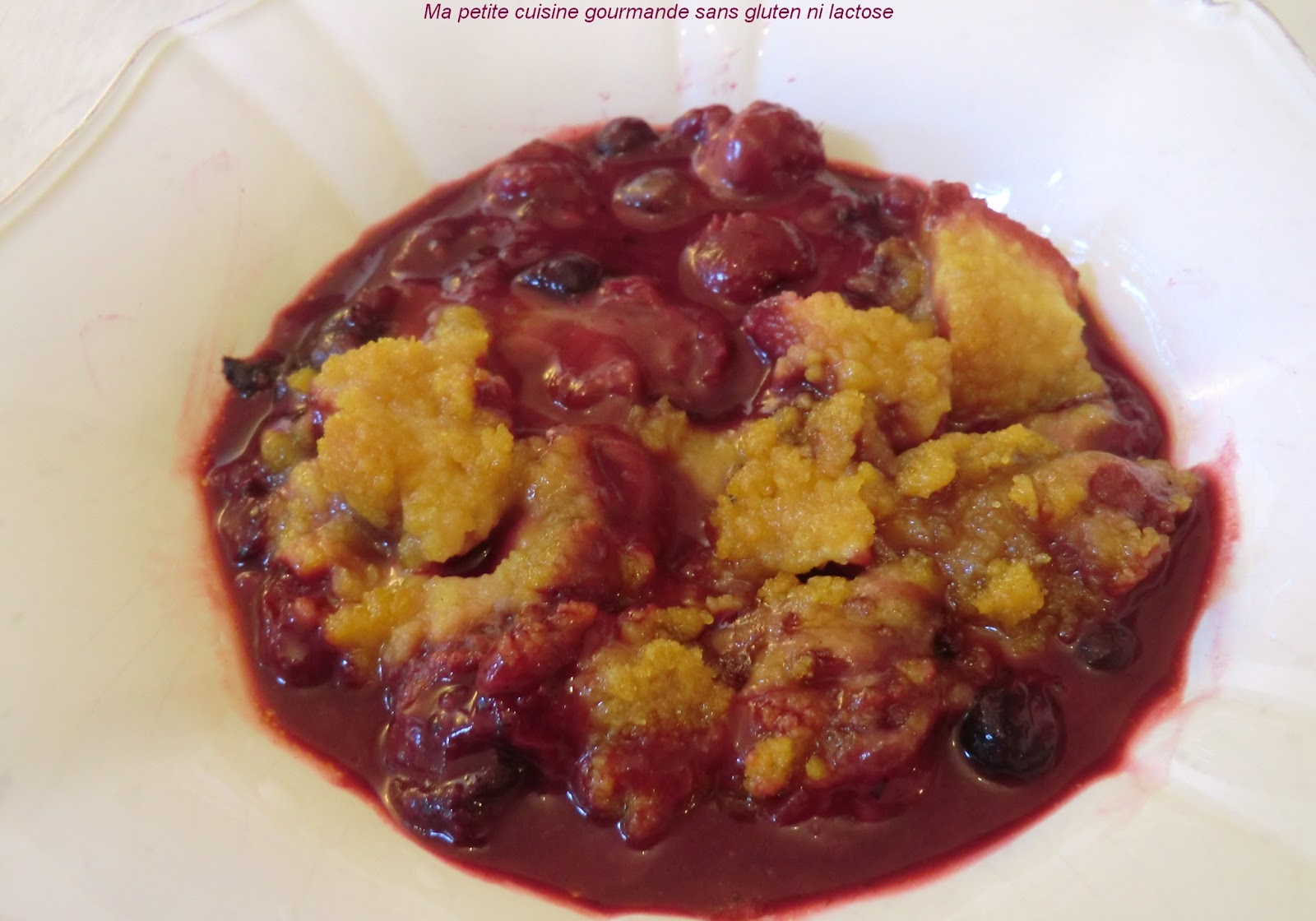 Crumble aux fruits rouges et aux pommes sans gluten et sans lactose ...