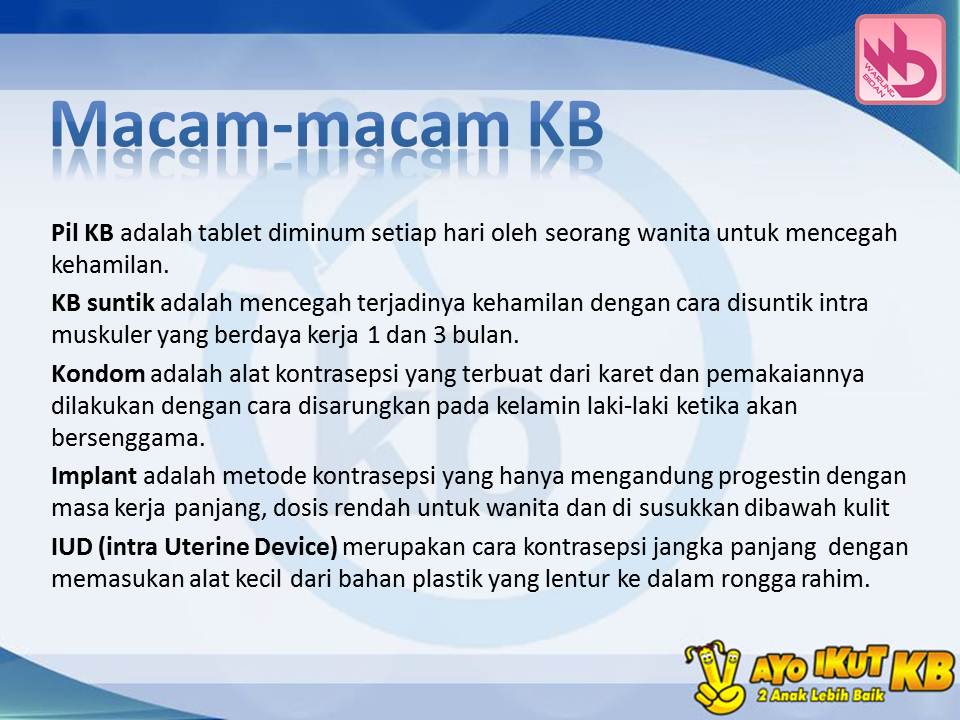 LEMBAR BALIK KELUARGA BERENCANA (KB)