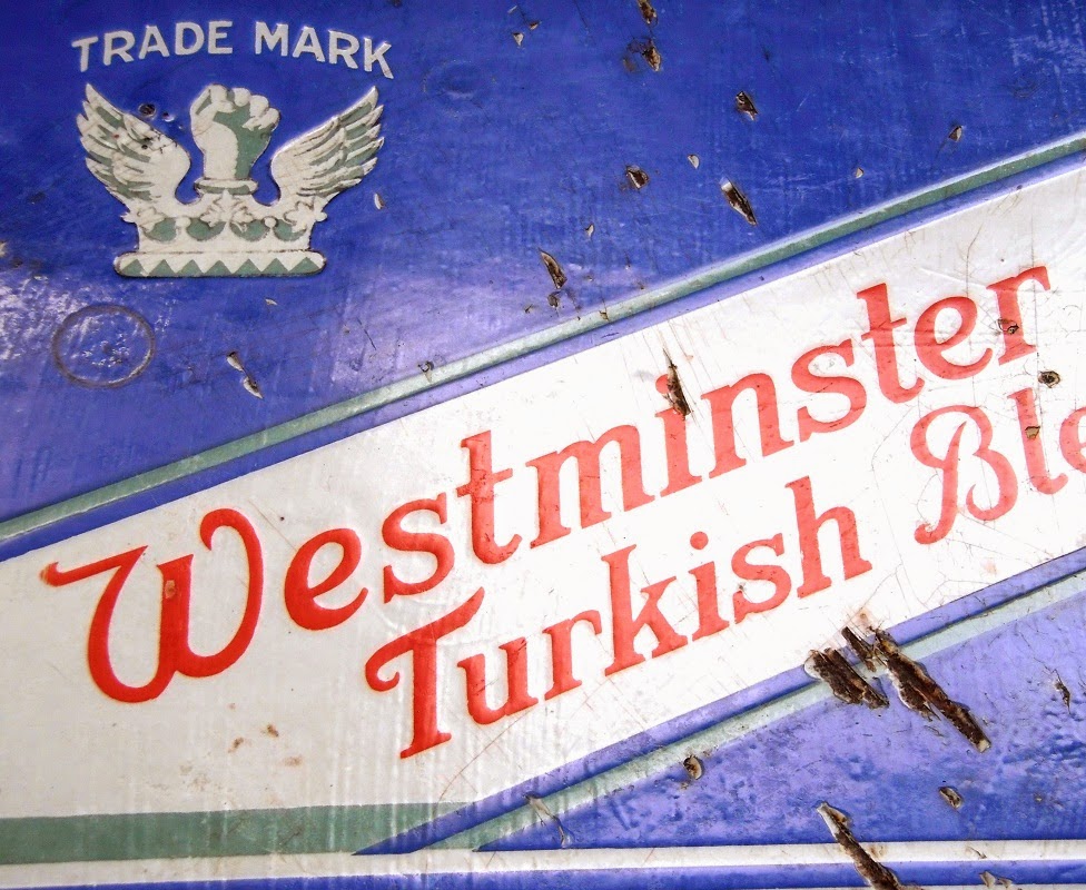 PATINA ANTIK: ENAMEL SIGN WESTMINSTER CIGARETTES
