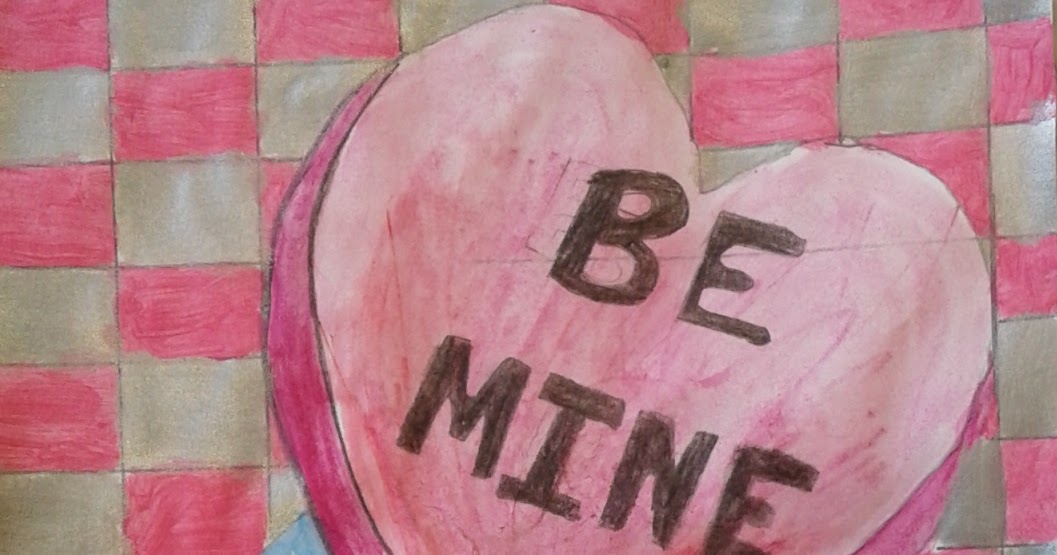 a faithful attempt: Mixed Media Candy Hearts Art