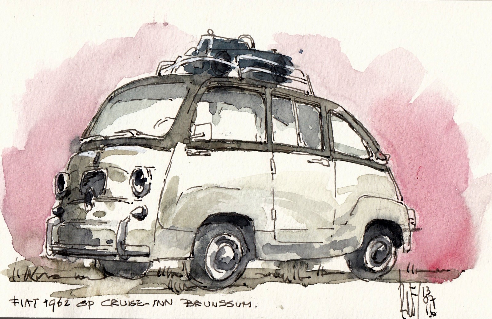 rene fijten sketches: Fiat 600 Multipla