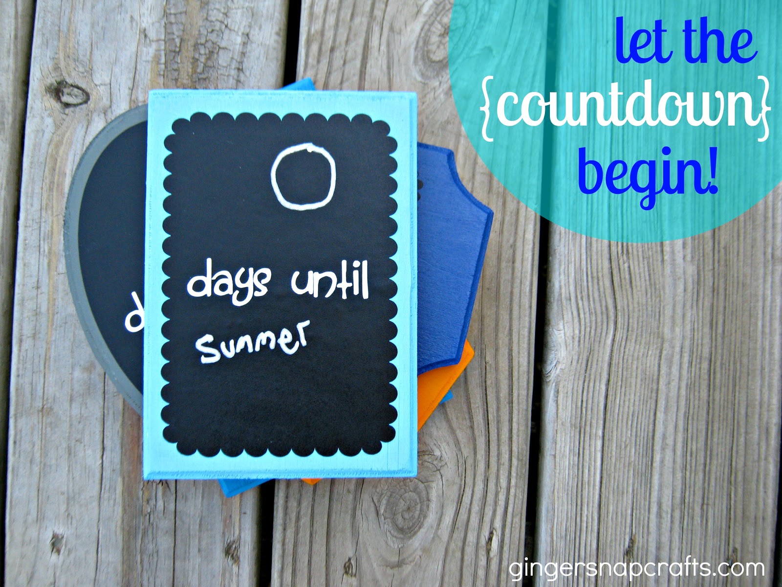 chalkboard countdown plaques {tutorial}