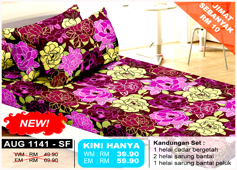 Cadar Asmida: SET CADAR SINGLE FITTED (4PCS)