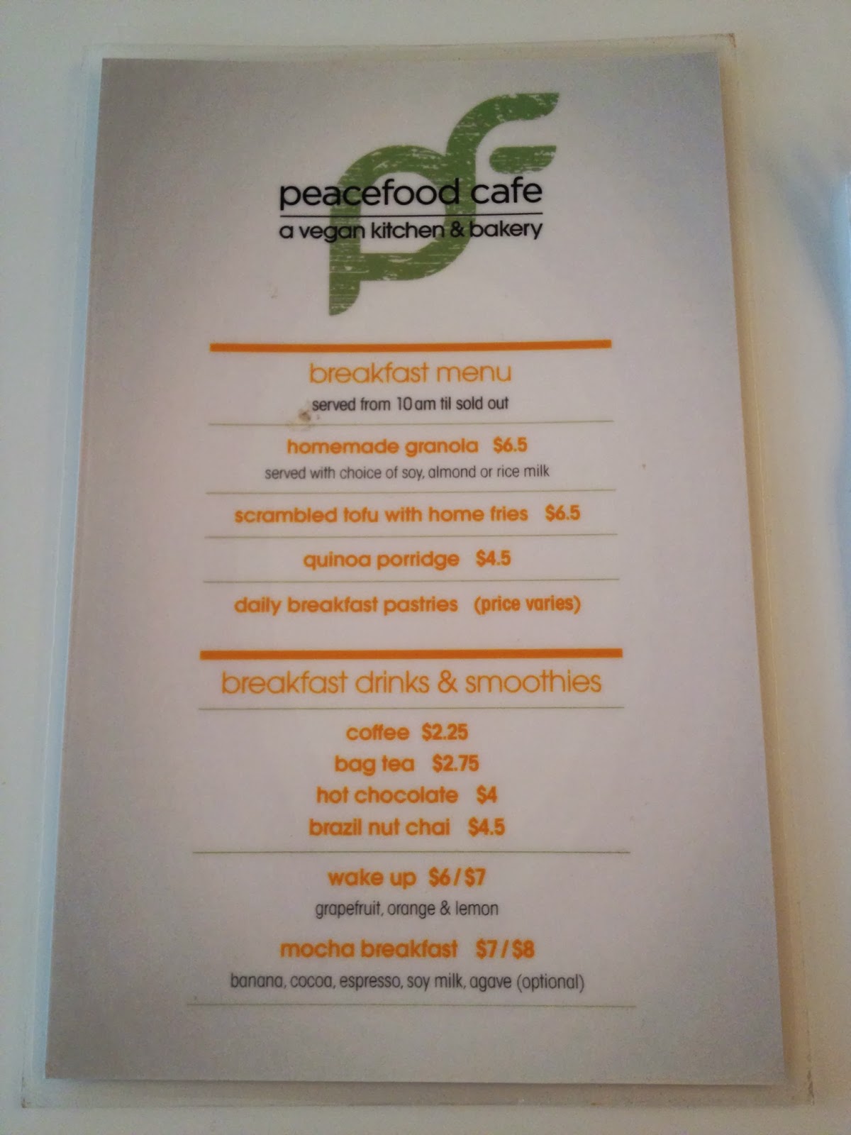 A (soy) Bean: Peacefood BRUNCH?! (psst: there are vegan omelettes involved)