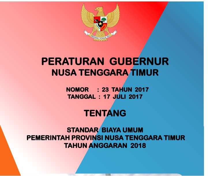 STANDAR HARGA BARANG DAN JASA T.A 2018 PEMPROV NTT