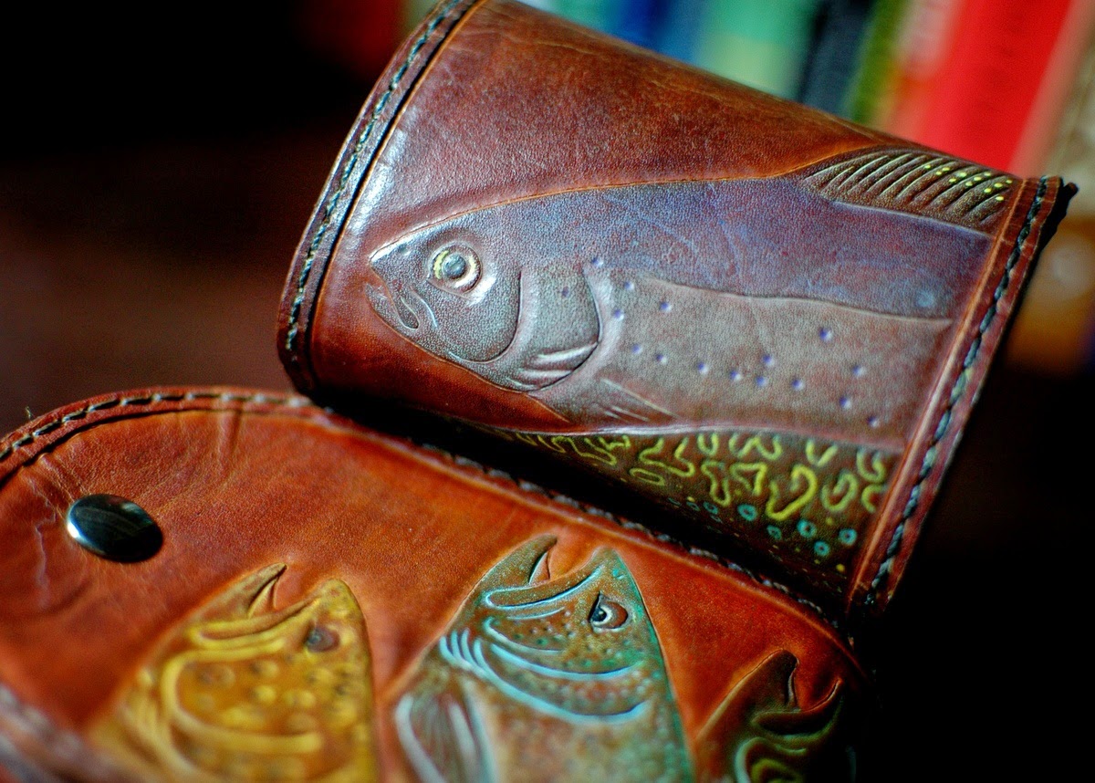 The Fiberglass Manifesto: Slikkers Custom Leather Fly Reel Case